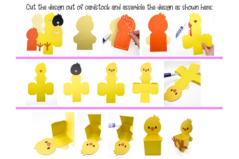 Chick Belly Box SVG: Paper Craft Template (digital Download) - Etsy