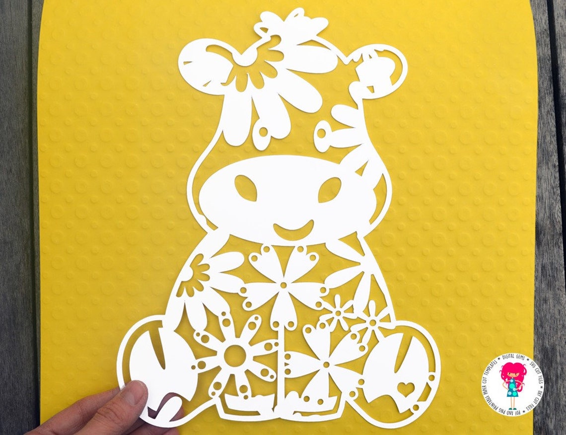 Cow Paper Cut Svg / Dxf / Eps / Files and Pdf / Png Printable - Etsy