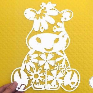 Cow Paper Cut Svg / Dxf / Eps / Files and Pdf / Png Printable Templates ...