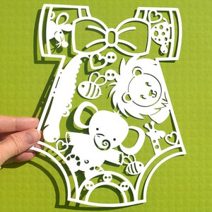 New Baby Paper Cut Bundle. Svg / Dxf / Eps / Files and Pdf / Png ...