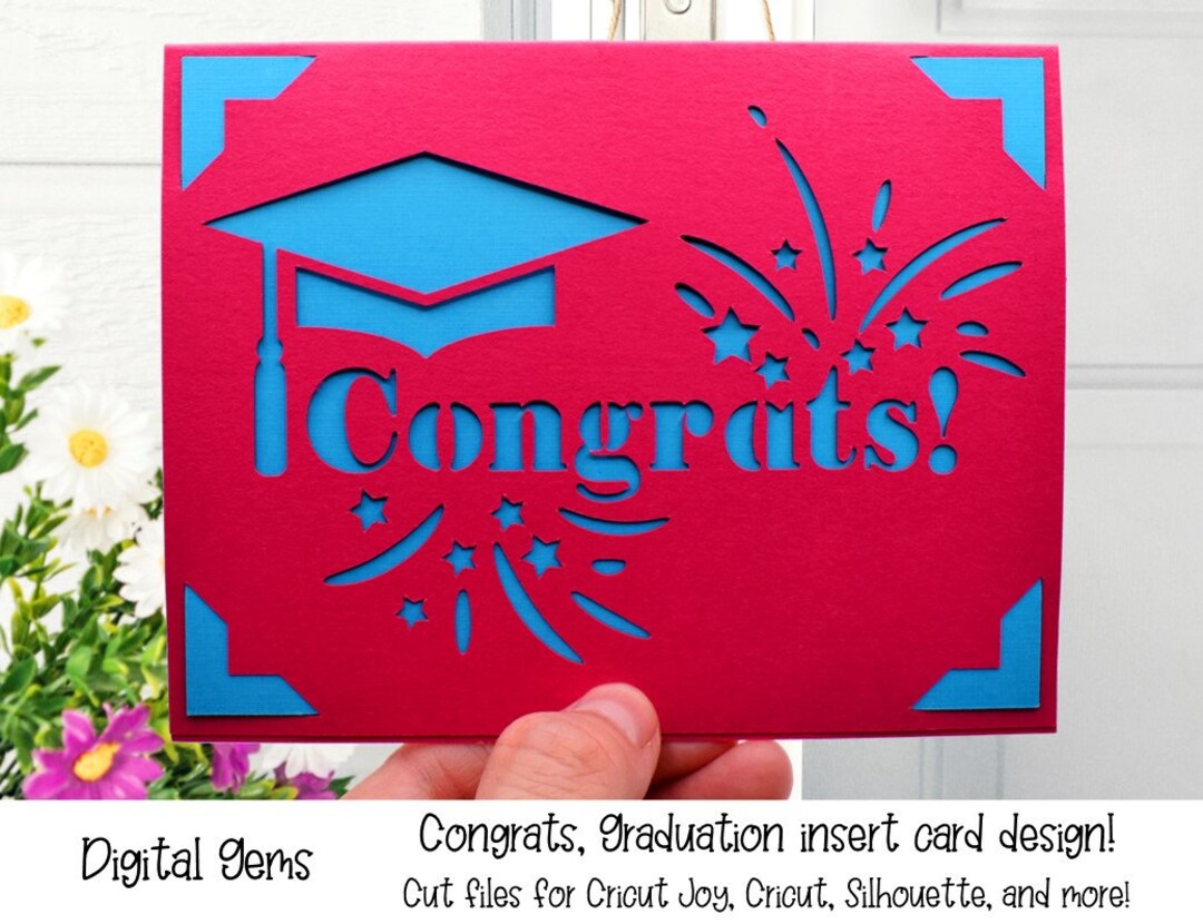Congrats, Graduation Cricut Joy Insert Card Design. Digital Download ...