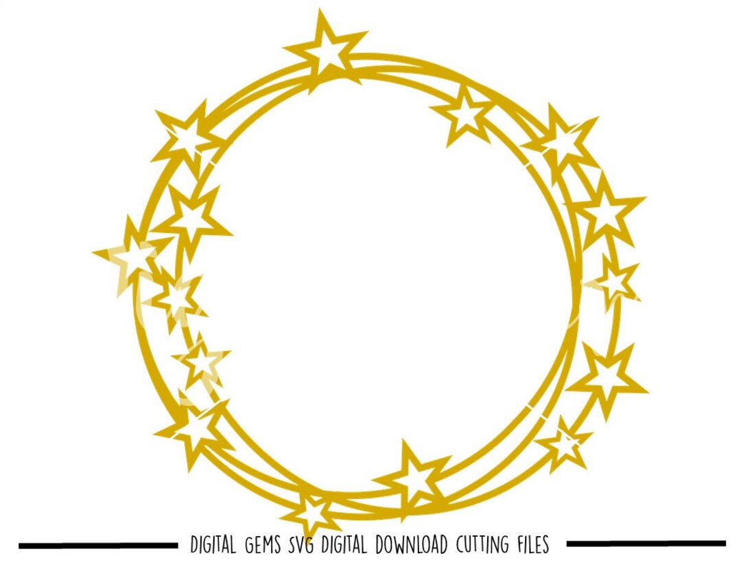 Star Frame Svg / Dxf / Eps / Png Files. Digital Download. Compatible ...