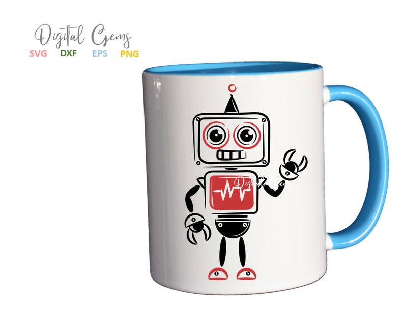 Boy Robot Svg / Dxf / Eps / Png Files. Download. Compatible With Cricut ...