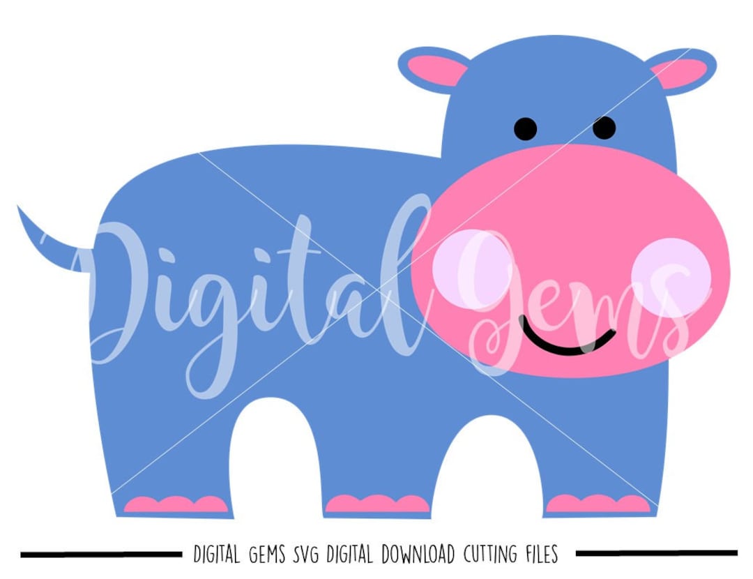 Hippo Svg / Dxf / Eps / Png Files. Digital Download. Compatible With ...