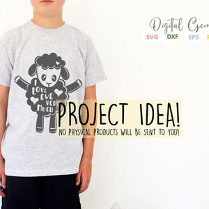 I Love Ewe Very Much, Sheep / Lamb Svg / Dxf / Eps / Png Files. Digital ...