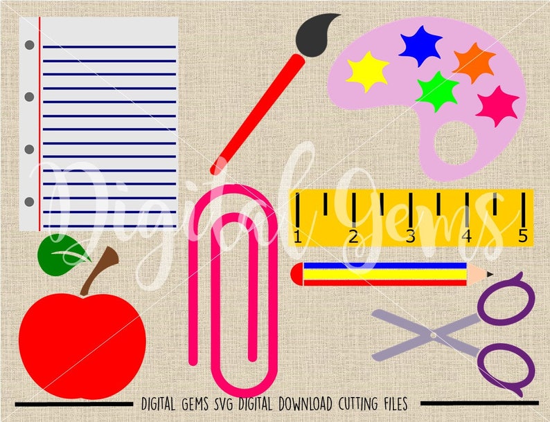 School Equipment / Teacher Designs Svg / Dxf / Eps / Png | Etsy