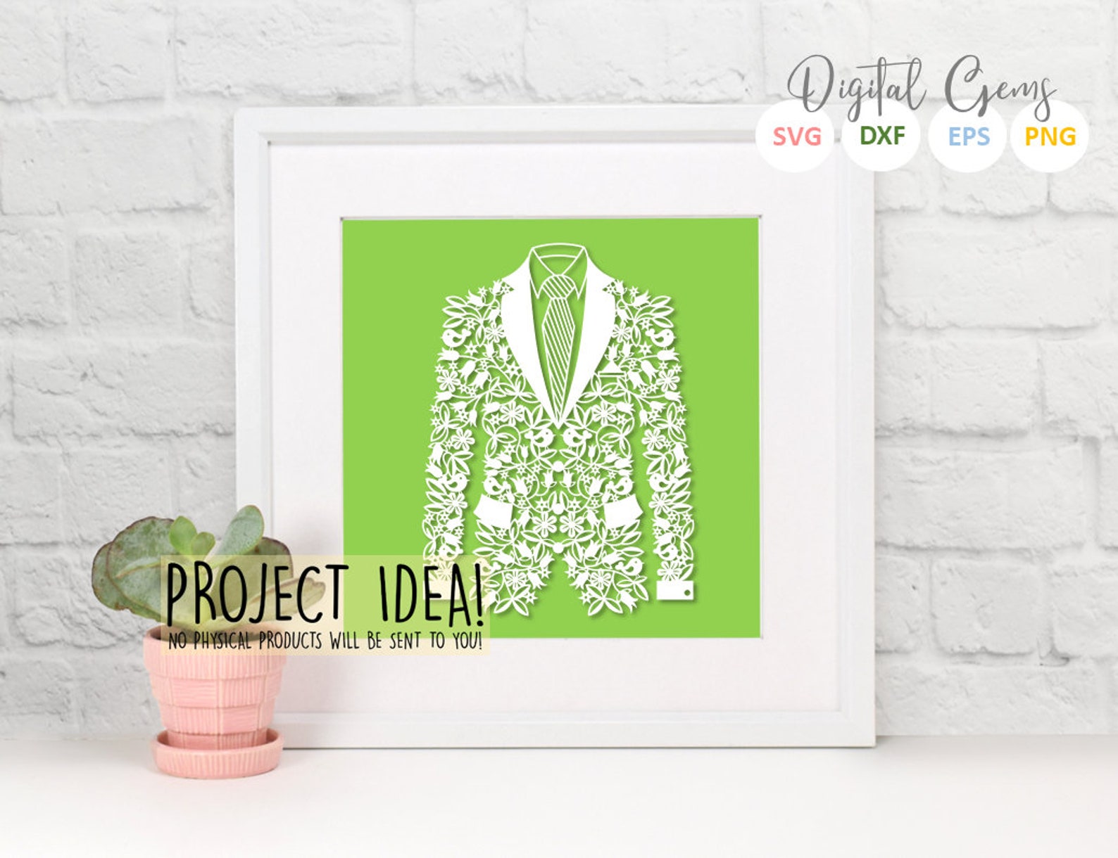 Wedding, Suit Jacket Paper Cut Design. Svg / Dxf / Eps Files and Pdf ...