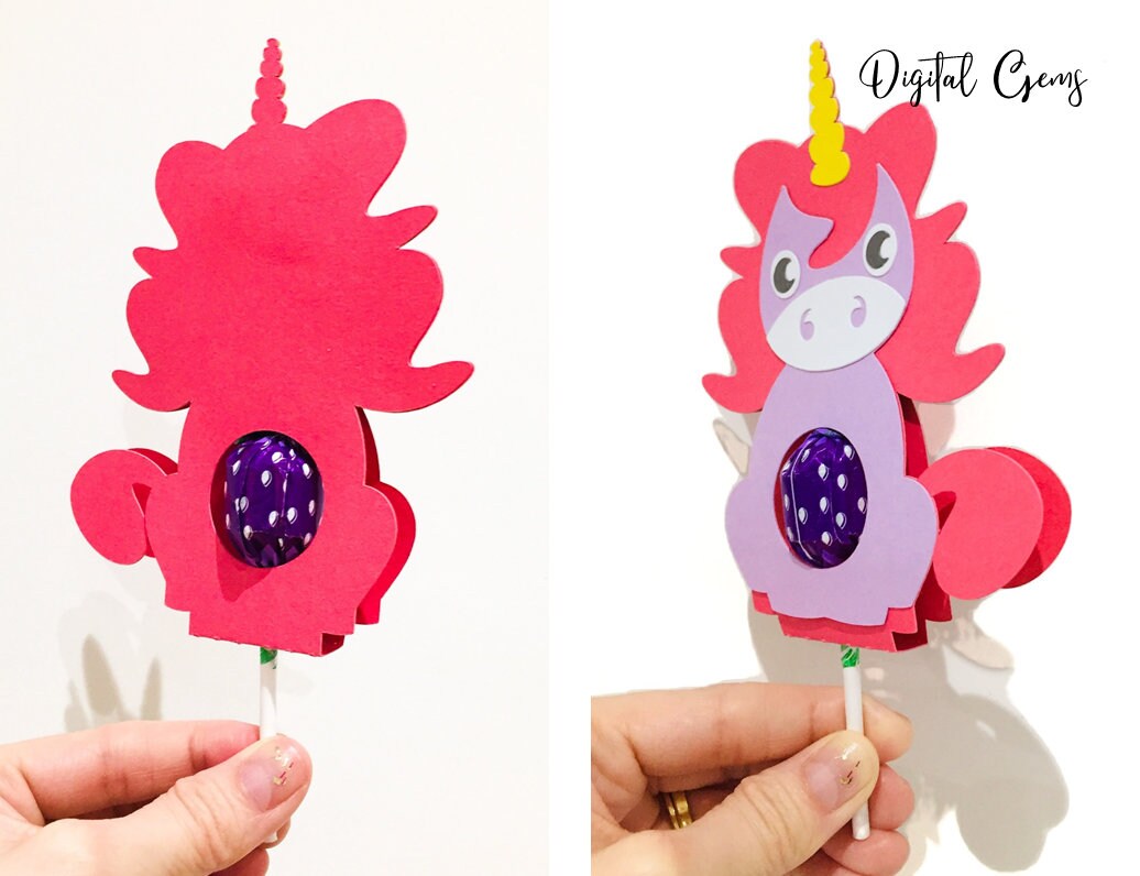 Unicorn Lollipop Holder Design Svg / Dxf / Eps Files. Digital - Etsy UK