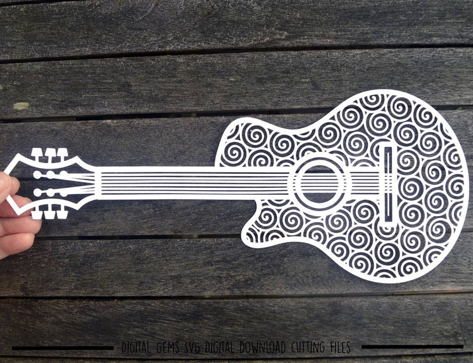 Guitar Paper Cut Svg / Dxf / Eps / Files and Pdf / Png - Etsy