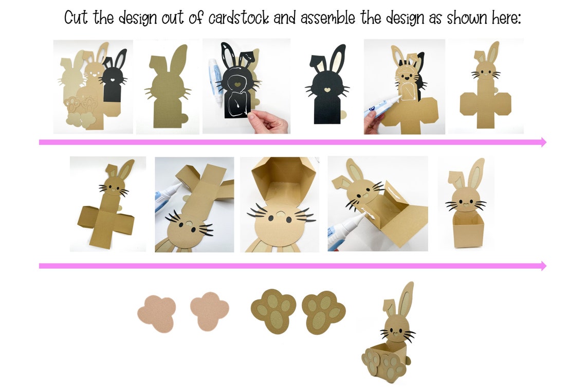 Rabbit Belly Box SVG: Paper Craft Design (digital Download) - Etsy