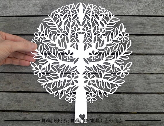 Tree Paper Cut Svg / Dxf / Eps / Files and Pdf / Png Printable | Etsy