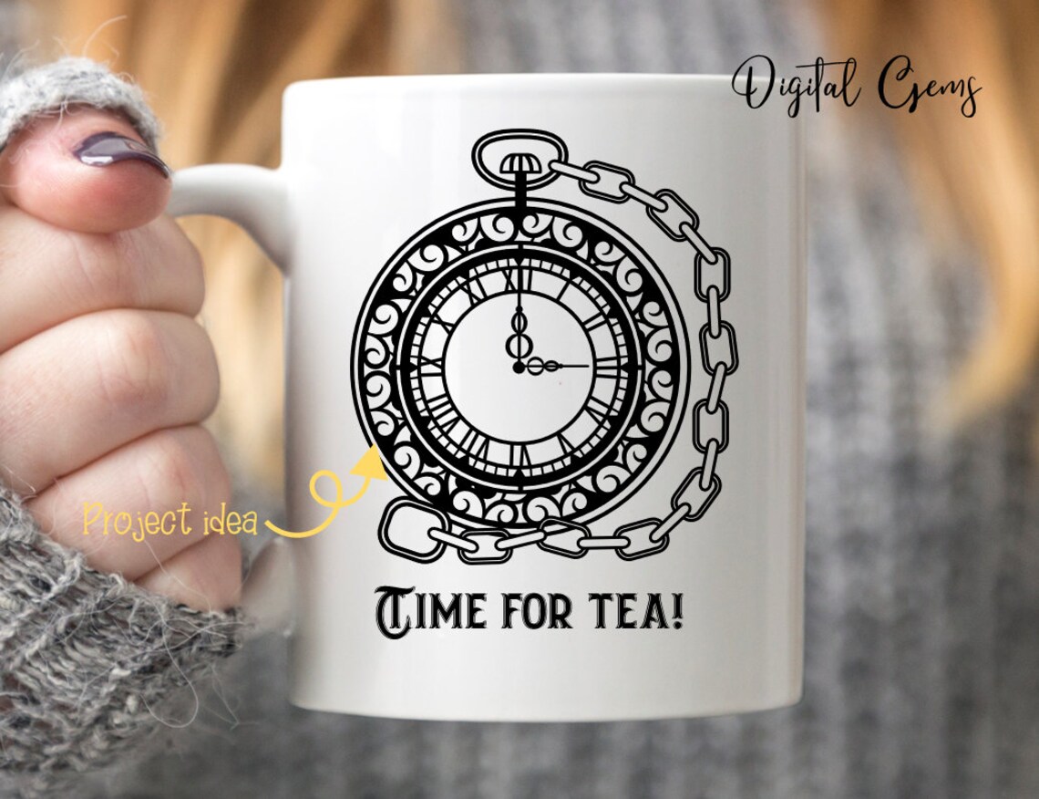 Pocket Watch, Clock Paper Cut Svg / Dxf / Eps / Png Files and Pdf / Png ...
