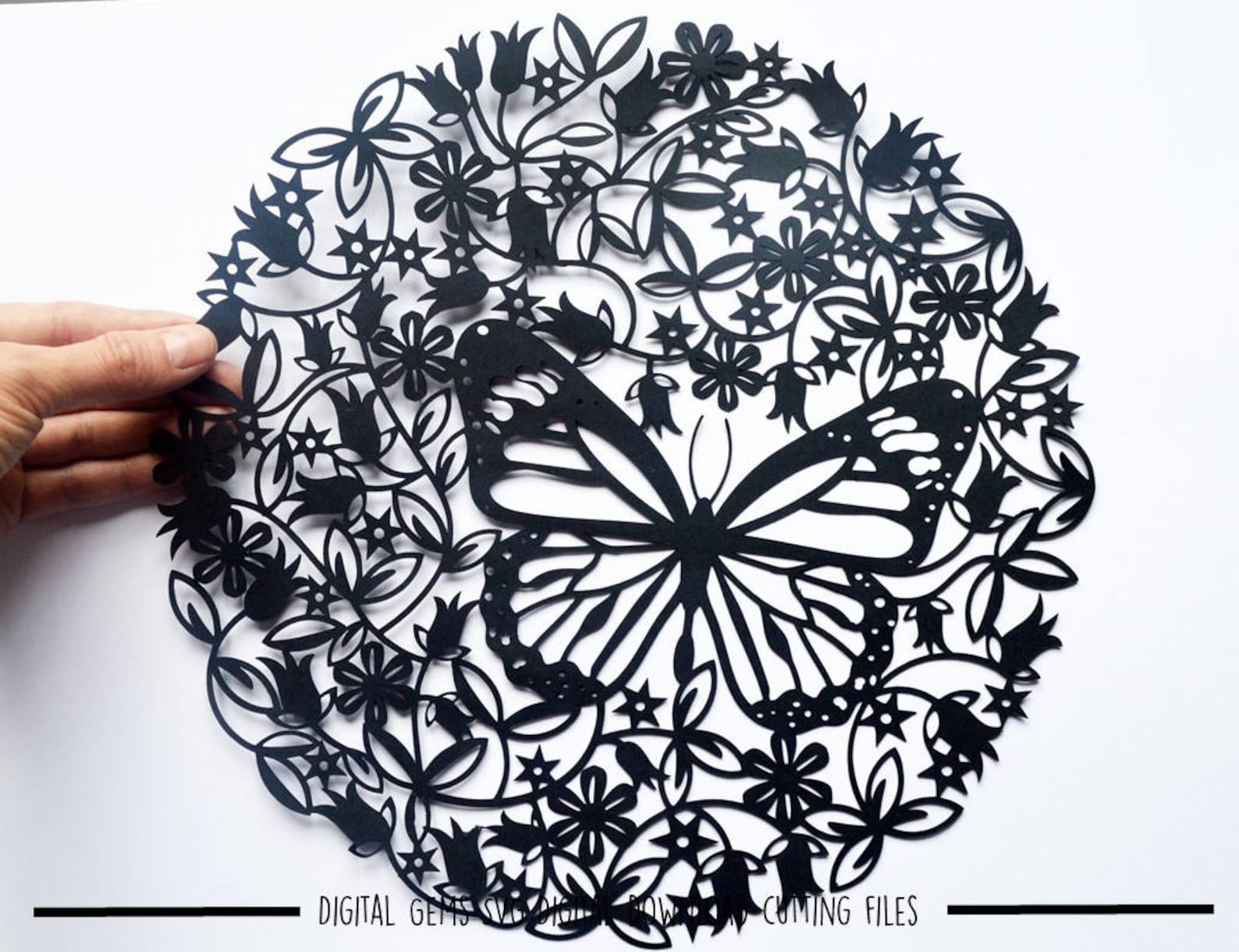 Butterfly Paper Cut Svg / Dxf / Eps Files and Pdf / Png Printable ...