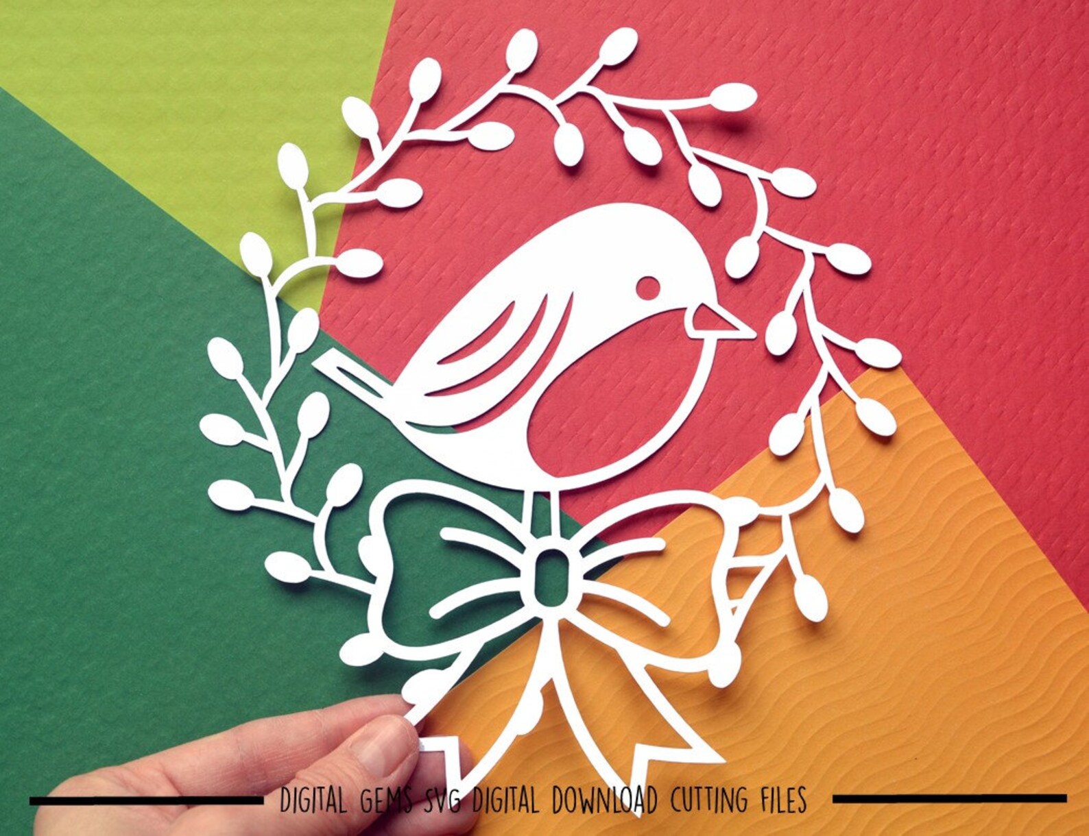 Christmas Robin Paper Cut Svg / Dxf / Eps / Files and Pdf / - Etsy UK