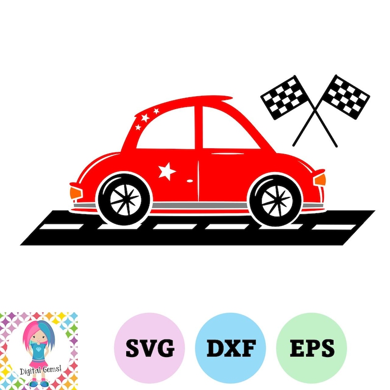 Racing Car SVG | Digital Download | Cute Car Vinyl and HTV Design ...