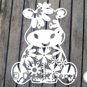Cow Paper Cut Svg / Dxf / Eps / Files and Pdf / Png Printable Templates ...