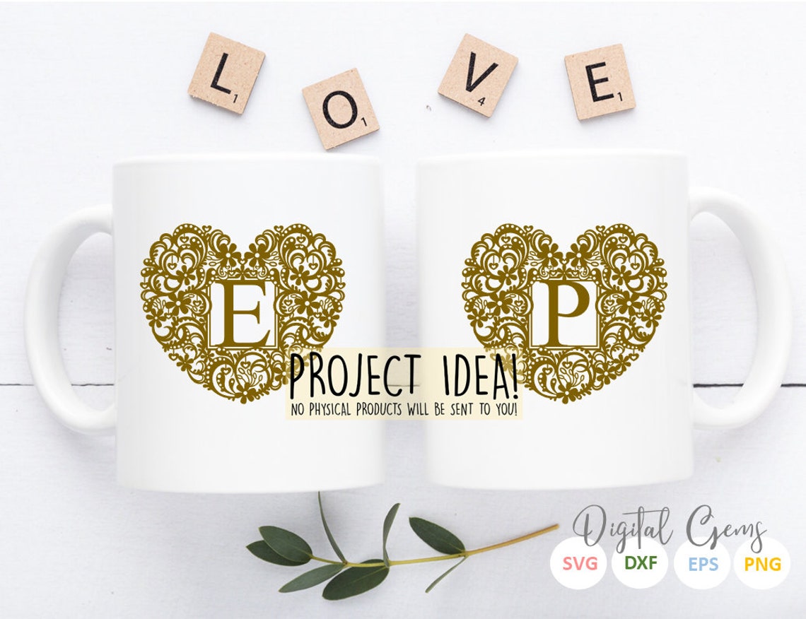 Alphabet Heart Paper Cut Bundle Svg / Dxf / Eps / Png Files and Pdf ...