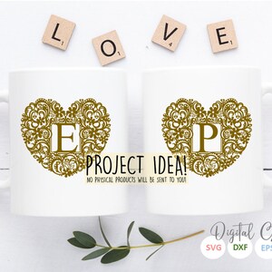 Alphabet Heart Paper Cut Bundle Svg / Dxf / Eps / Png Files and Pdf ...