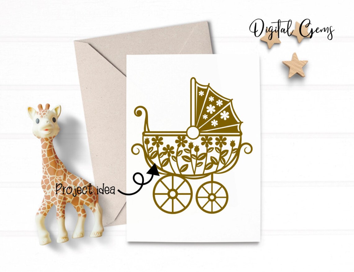 Pram, New Baby Paper Cut Svg / Dxf / Eps / Files and Pdf / Png ...