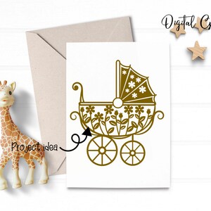 Pram, New Baby Paper Cut Svg / Dxf / Eps / Files and Pdf / Png ...
