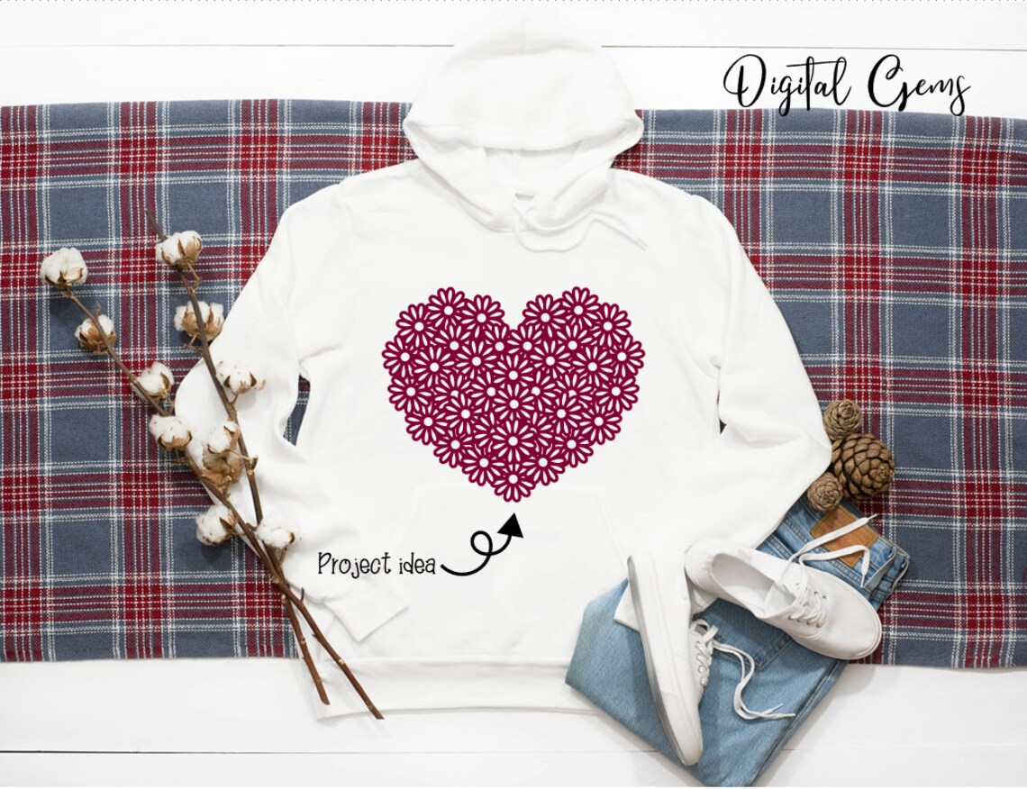 Heart Design, Svg / Dxf / Eps / Png Files. Digital Download. Compatible ...