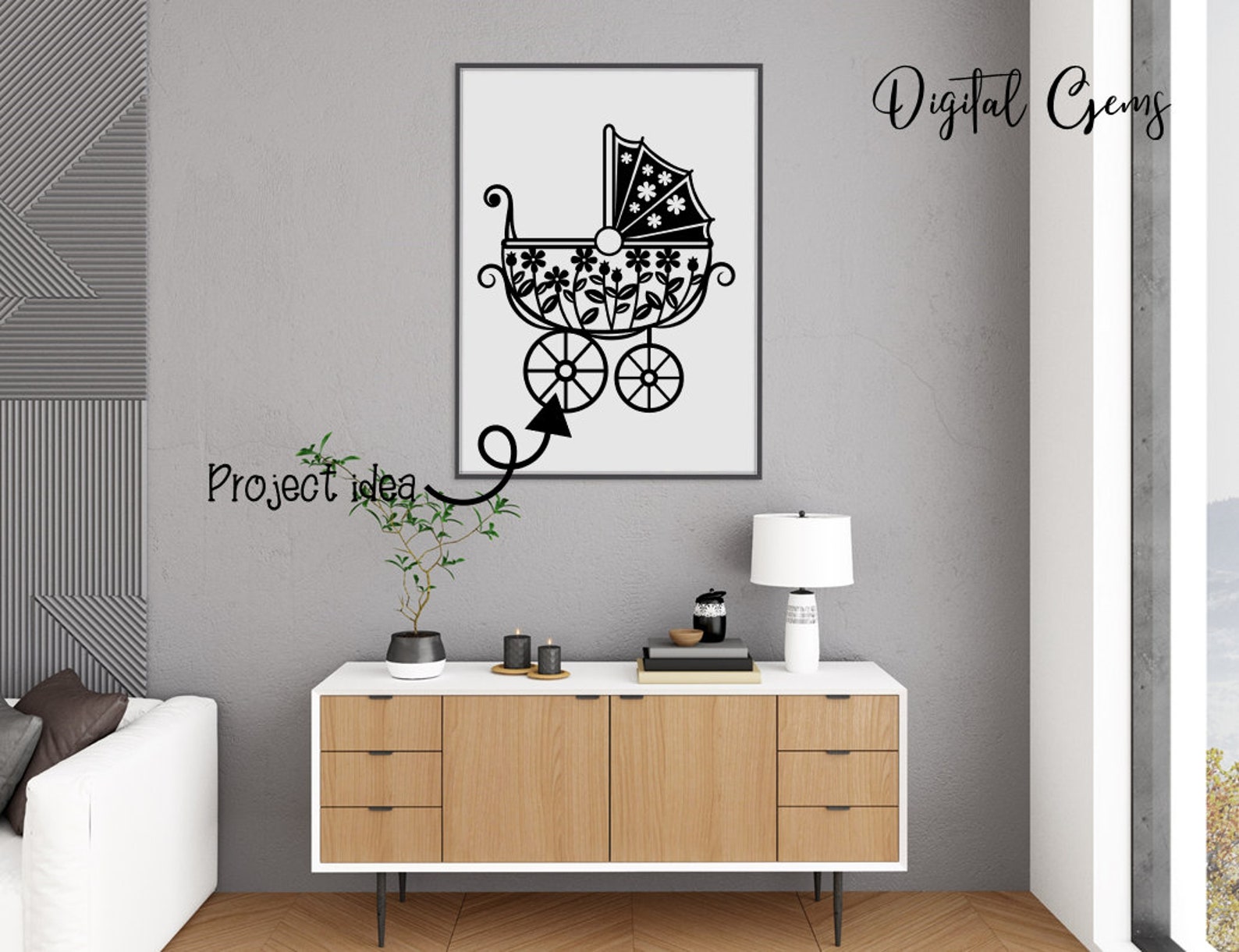 Pram, New Baby Paper Cut Svg / Dxf / Eps / Files and Pdf / Png ...