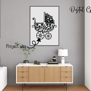 Pram, New Baby Paper Cut Svg / Dxf / Eps / Files and Pdf / Png ...