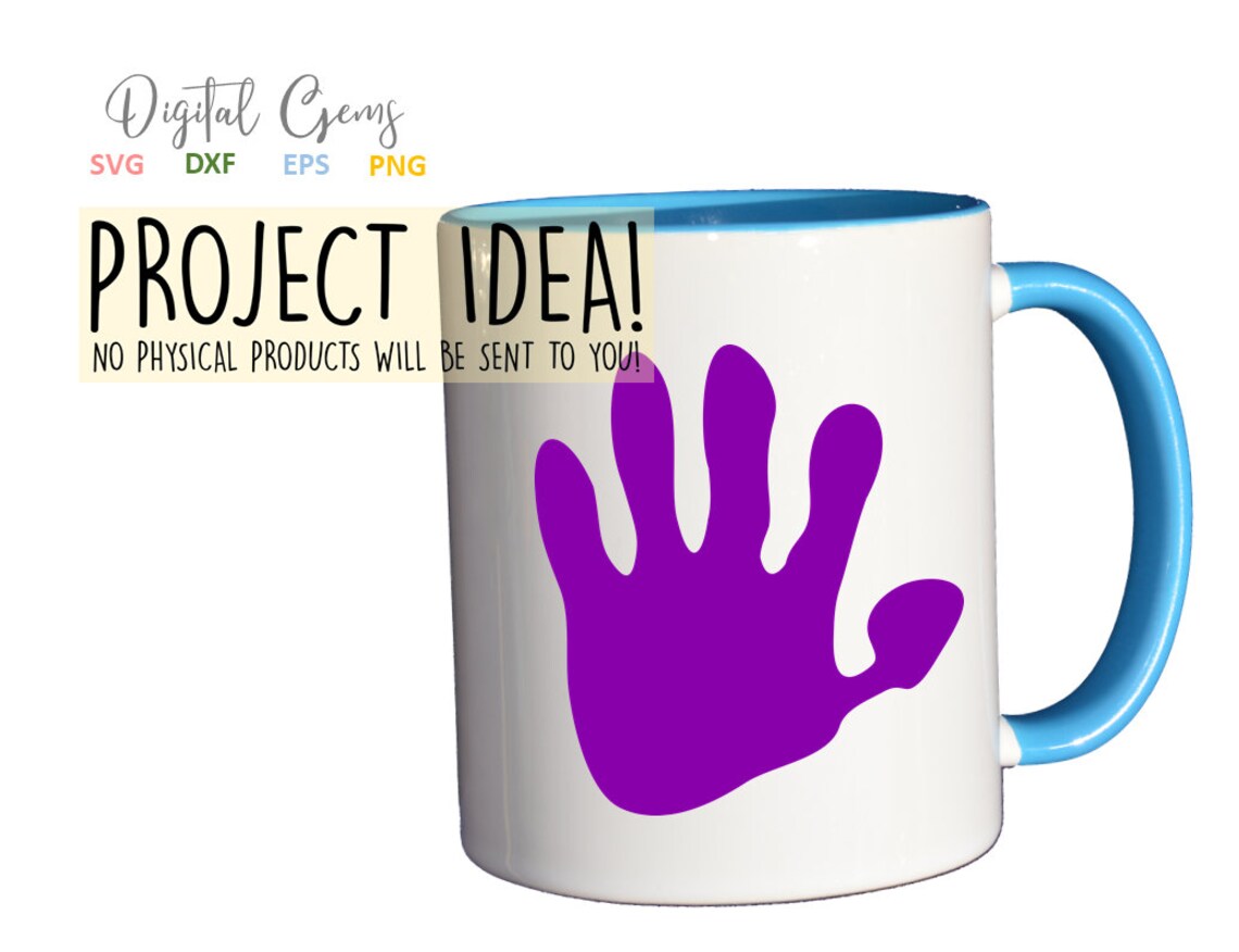 Hand Print Svg / Dxf / Eps / Png Files. Digital Download. Compatible ...