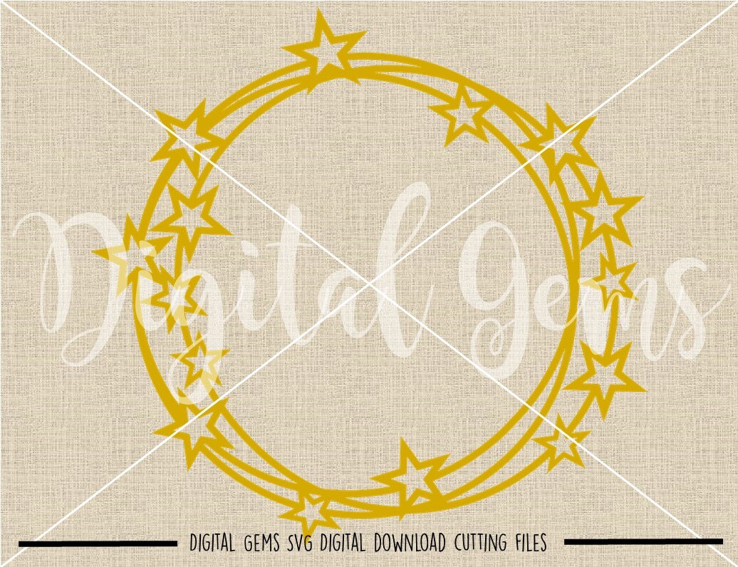 Star Frame Svg / Dxf / Eps / Png Files. Digital Download. Compatible ...