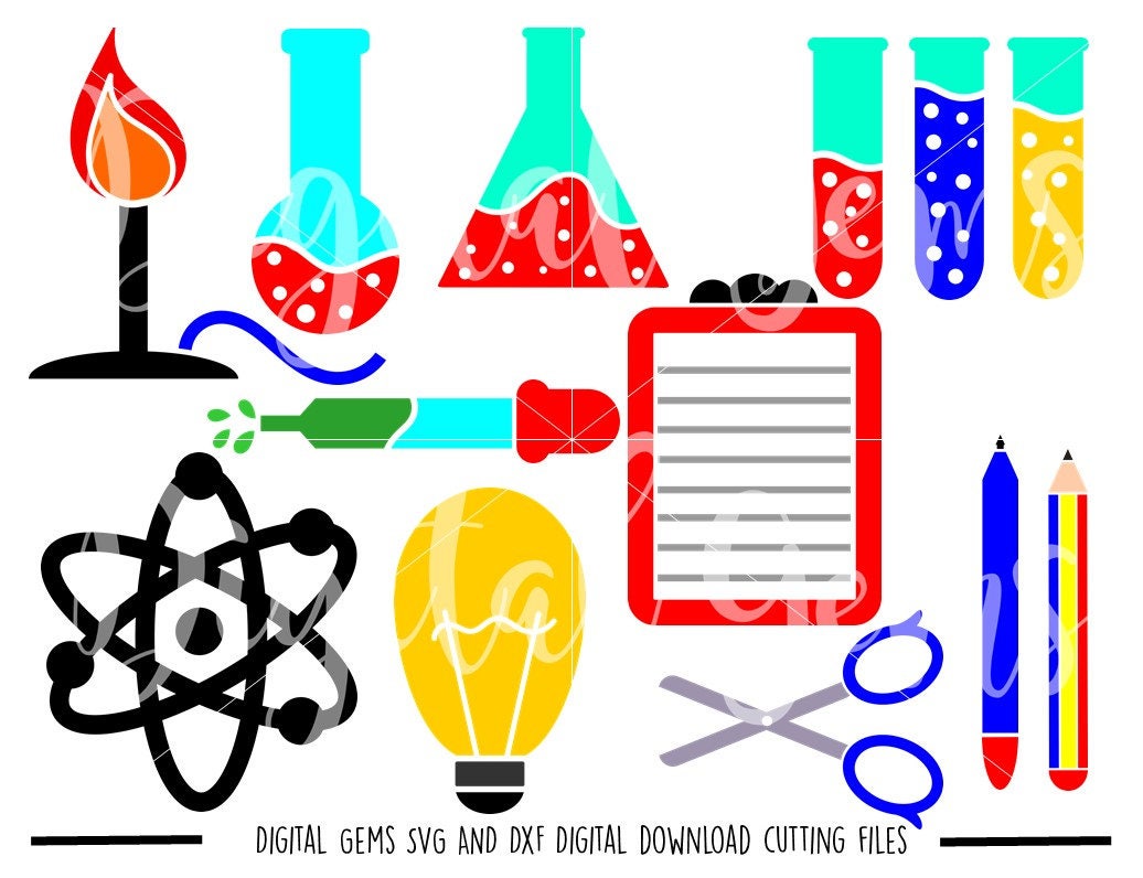 Chemistry Science svg / dxf / eps / png files. Digital | Etsy
