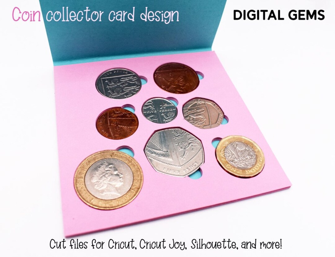 Coin Collector Card Svg. Current UK Currency. SVG Files. Digital ...