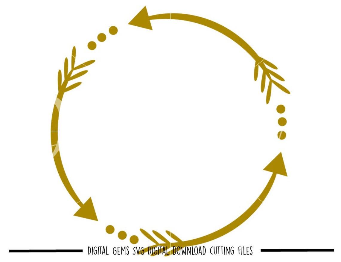 Arrow Round Frame Svg / Dxf / Eps / Png Files. Download. | Etsy UK