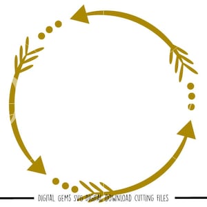 Arrow Round Frame Svg / Dxf / Eps / Png Files. Download. Compatible ...