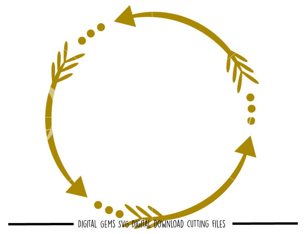 Arrow Round Frame Svg / Dxf / Eps / Png Files. Download. | Etsy UK