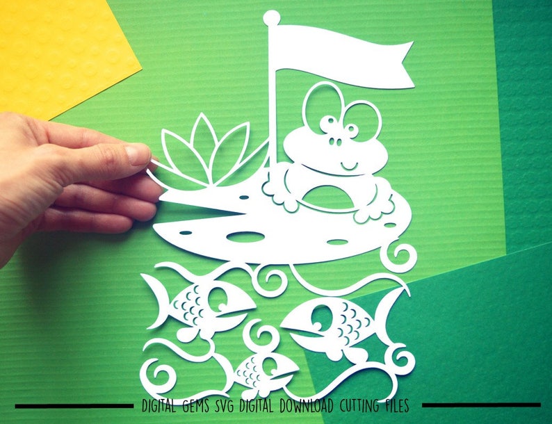 Frog Paper Cut Svg / Dxf / Eps / Files and Pdf / Png Printable ...