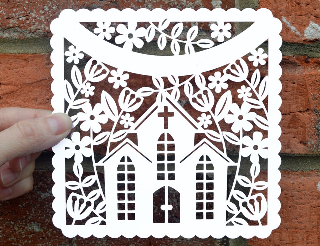 Church Paper Cut Svg / Dxf / Eps Files and Pdf / Png Printable ...