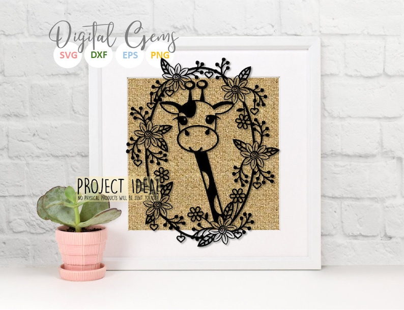 Giraffe Paper Cut Designs Svg / Dxf / Eps / Png Files and Pdf / Png ...