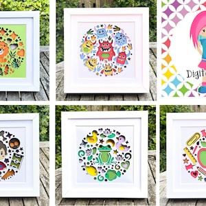 3D Layered Paper Design Bundle! 11 Svg / Dxf / Eps Files. Digital ...