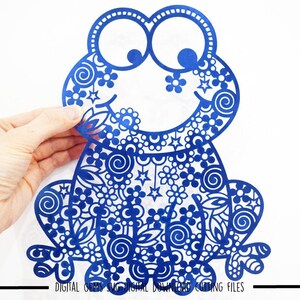 Zentangle Frog Paper Cut Svg / Dxf / Eps / Files and Pdf / Png ...