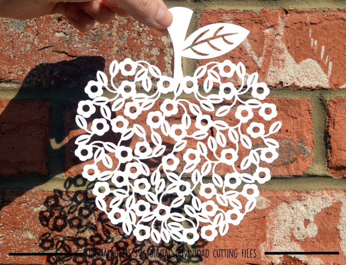 Apple Paper Cut Svg / Dxf / Eps Files and Pdf / Png Printable - Etsy