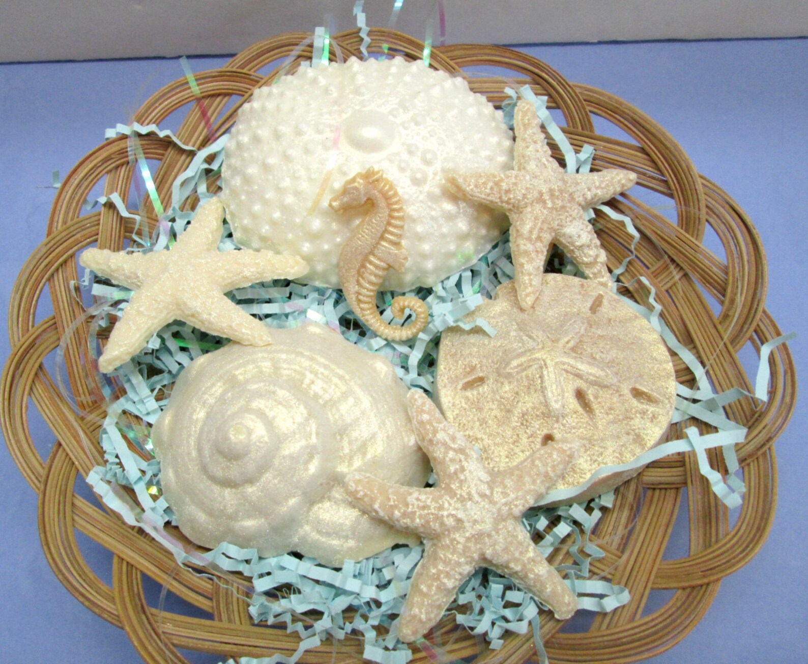 Gift Basket of Seashell Shaped Soaps for the Ocean Lover, Beach House ...