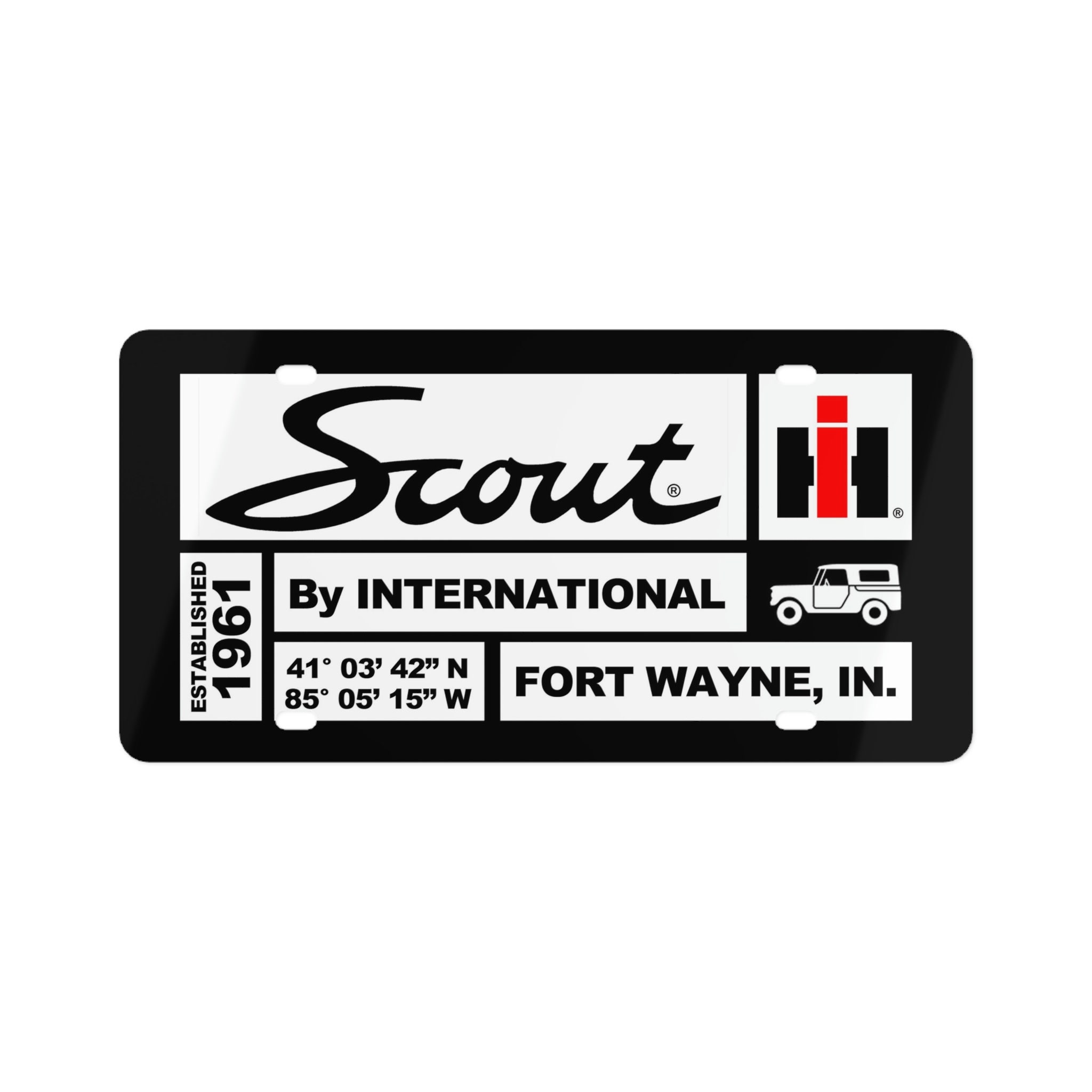 Scout Birthplace License Plate - IH Scout 80/800/2 - Birthday Gift ...