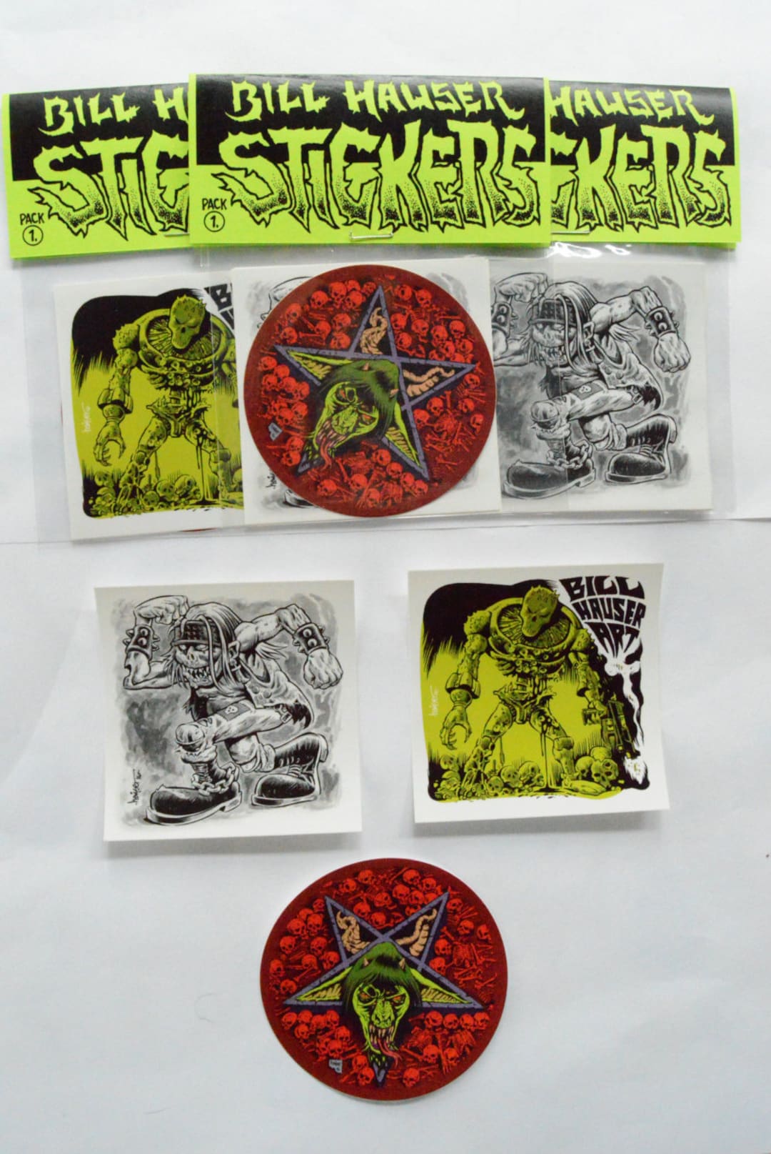 Bill Hauser Art Sticker Pack 3 Sticker Set - Etsy