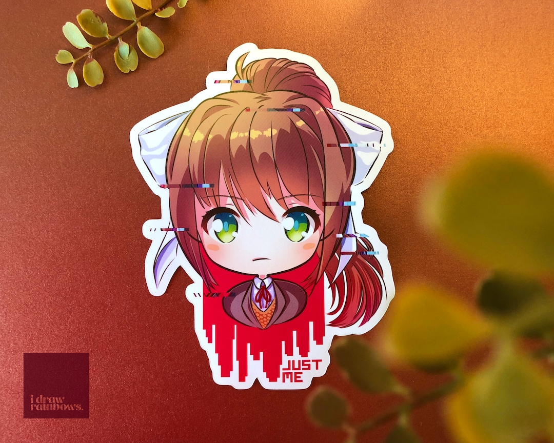 Ddlc Doki Doki Literature Club Monika Vinyl Sticker Etsy