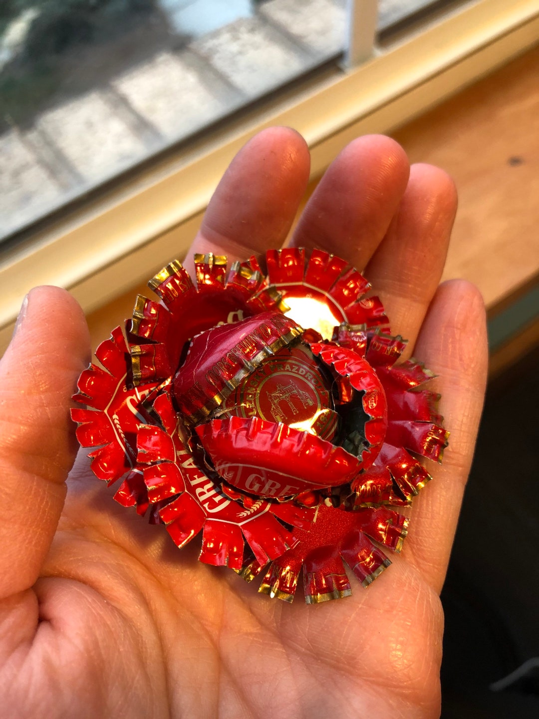 Red Rose: Bottle Cap Art - Etsy