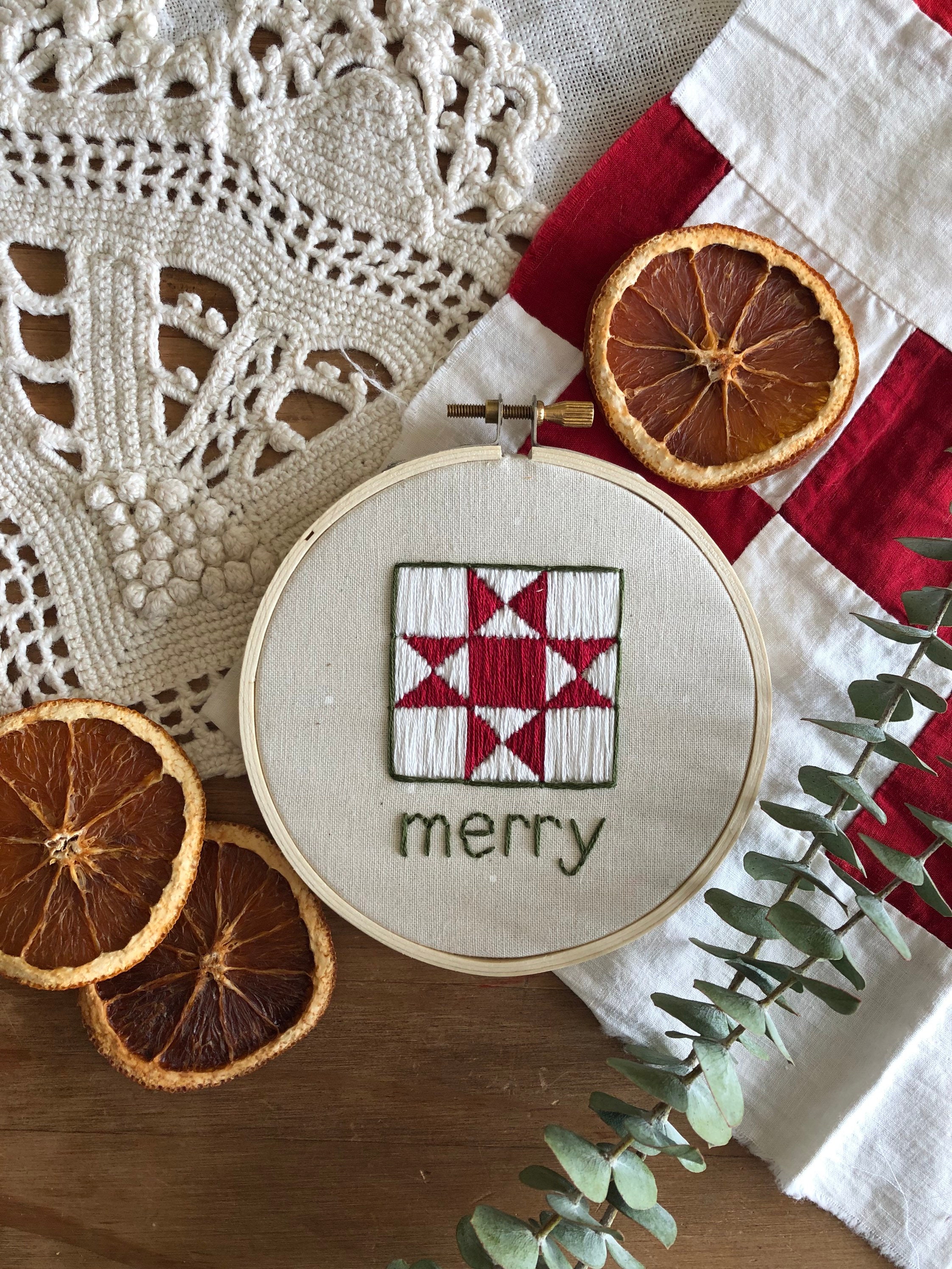 Ohio Star Barn Quilt Embroidery Pattern - Etsy