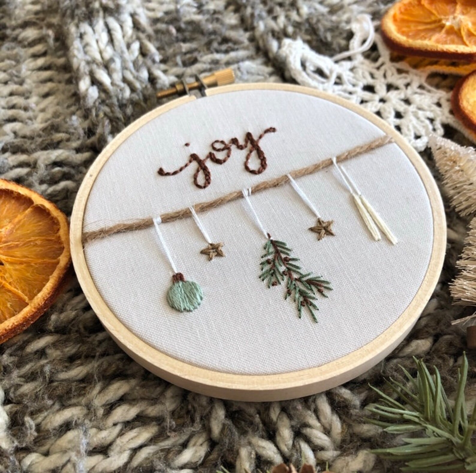 Pine Branch Joy Pattern - Etsy