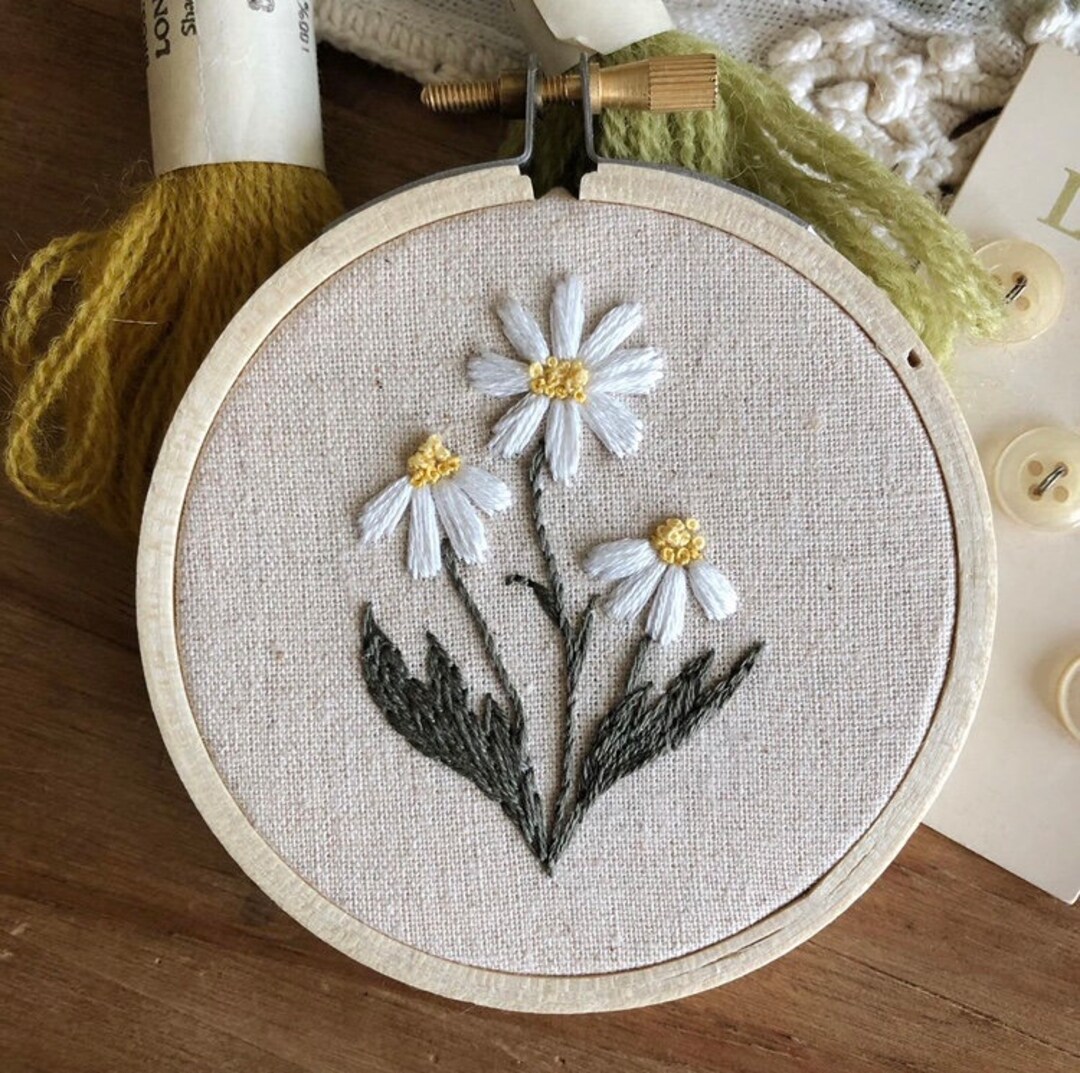 Daisy Embroidery Pattern - Etsy