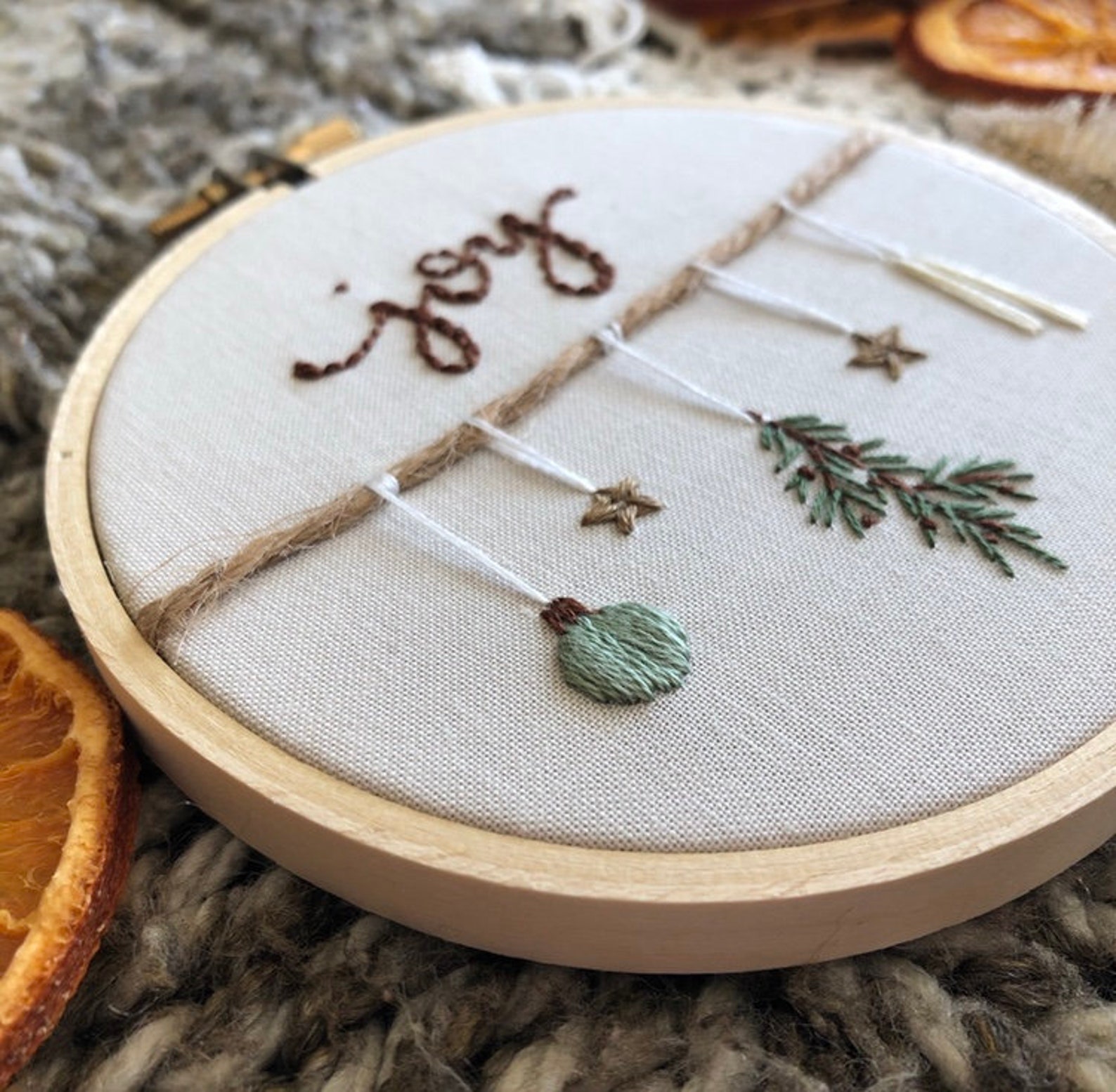 Pine Branch Joy Pattern - Etsy