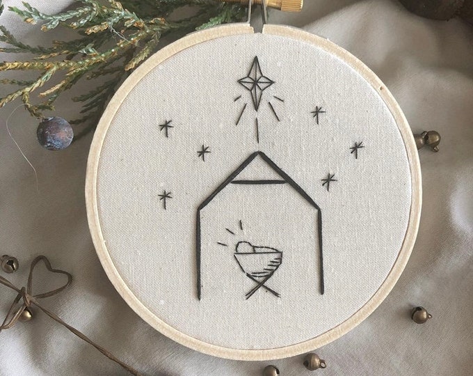 Nativity Series 8 Embroidery Pattern Christmas Nativity Embroidery ...
